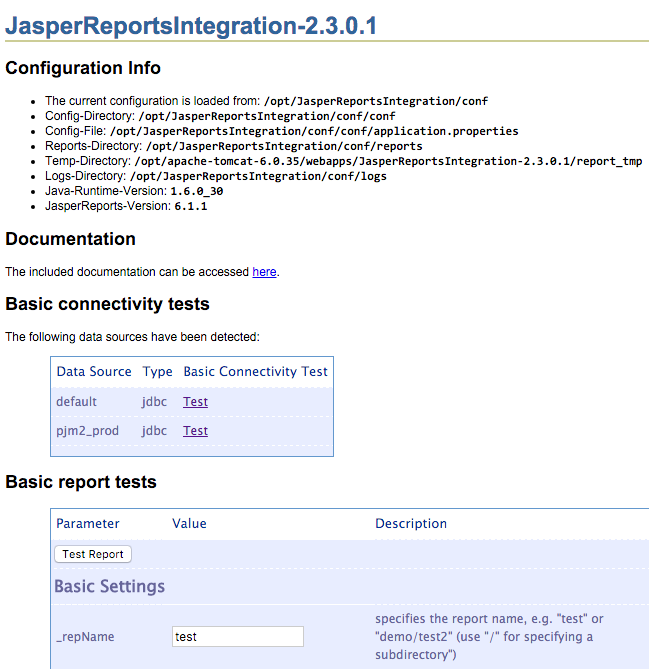 JasperReportsIntegration - Installation